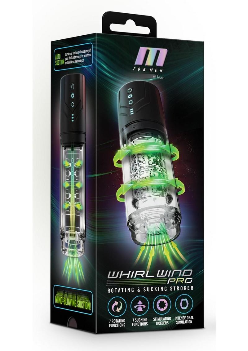M For Men Whirlwind Pro Rechargeable Masturbator – Pleasures & Treasures